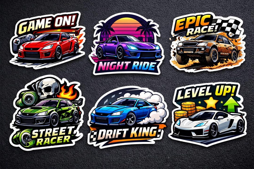 Retro Car Stickers: Muscle, Hot Rod, Truck, Road Culture Decals - Etsy