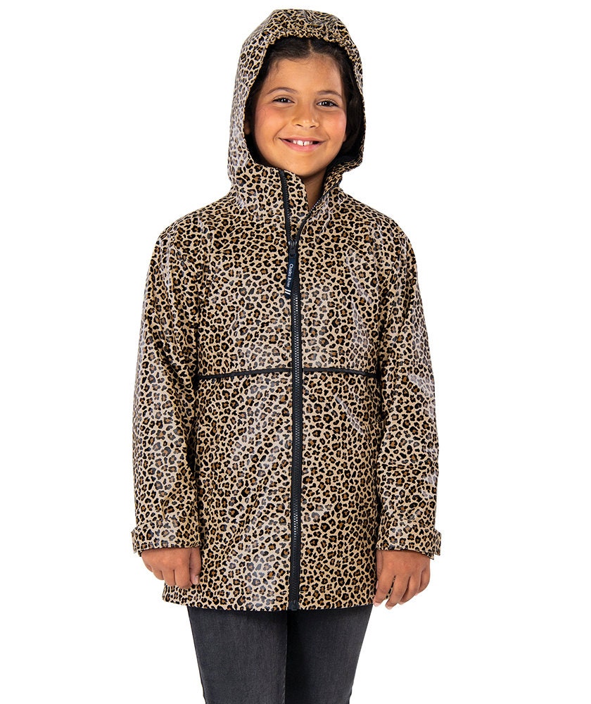 Children's Monogrammed Raincoat, Leopard Print Raincoat, Child's ...
