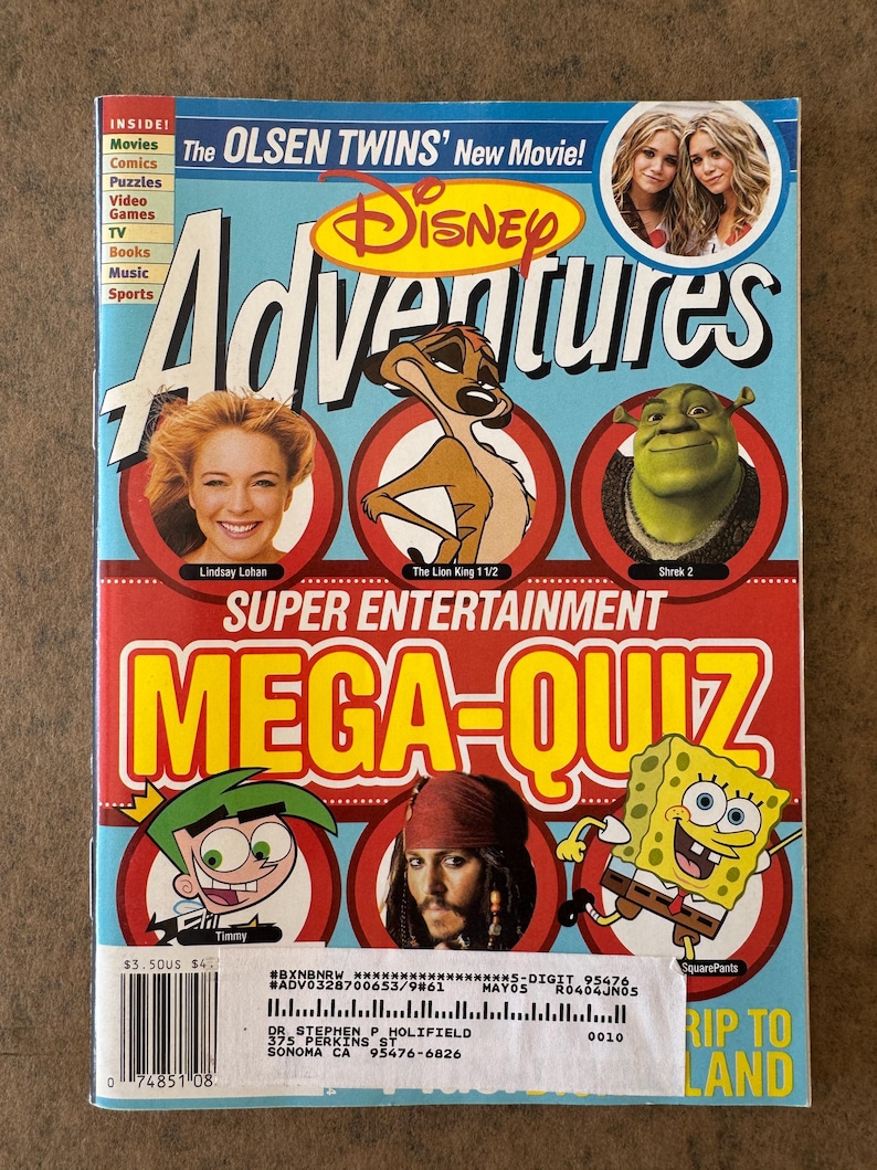 2004 Vintage Disney Adventures Magazine – Y2K Pop Culture Memorabilia ...