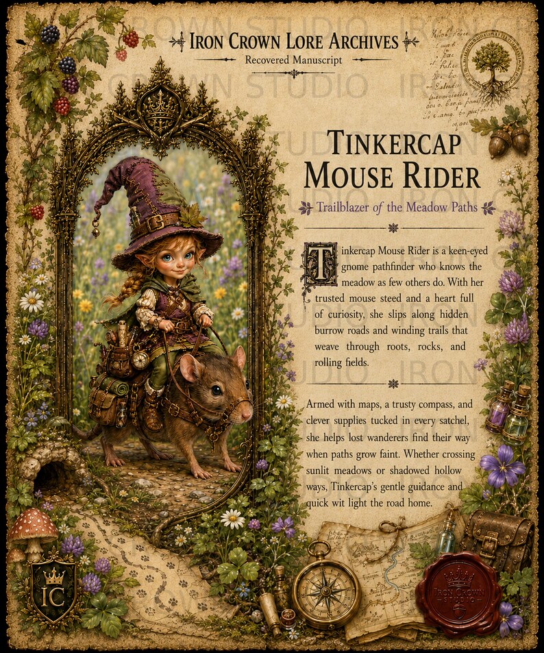 Gnome PNG Tinkercap Mouse Rider Fantasy Gnome Clipart Storybook ...