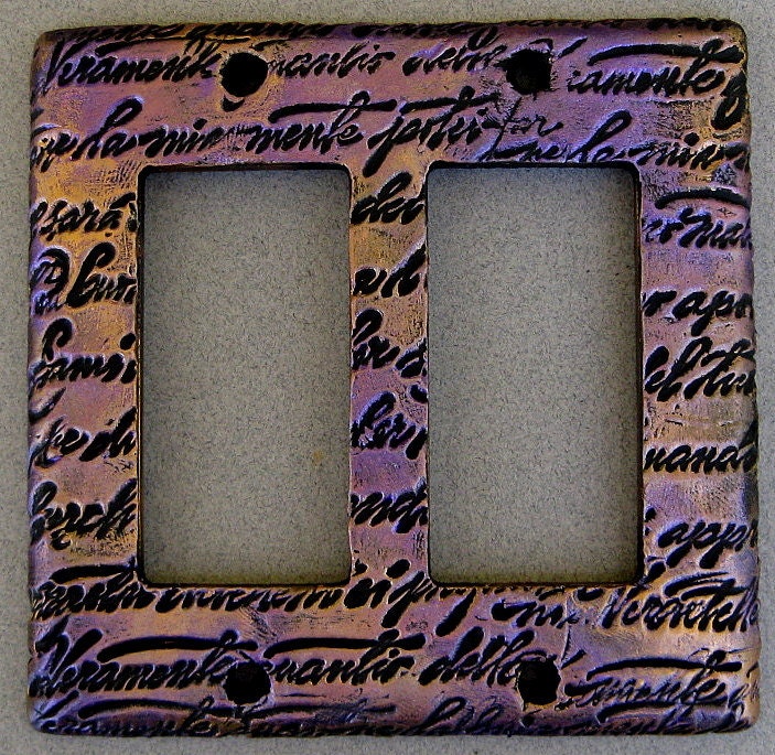Romantic Script Double Rocker Switchplate Lightplate - Etsy
