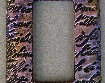 Romantic Script Double Rocker Switchplate Lightplate | Etsy