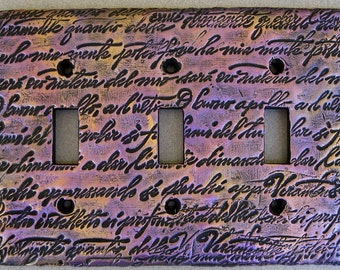 Romantic Script Double Rocker Switchplate Lightplate - Etsy