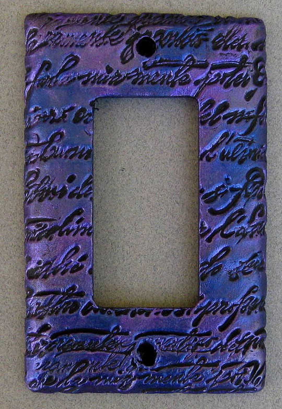 Script romántico Single Rocker Switchplate Lightplate - Etsy España