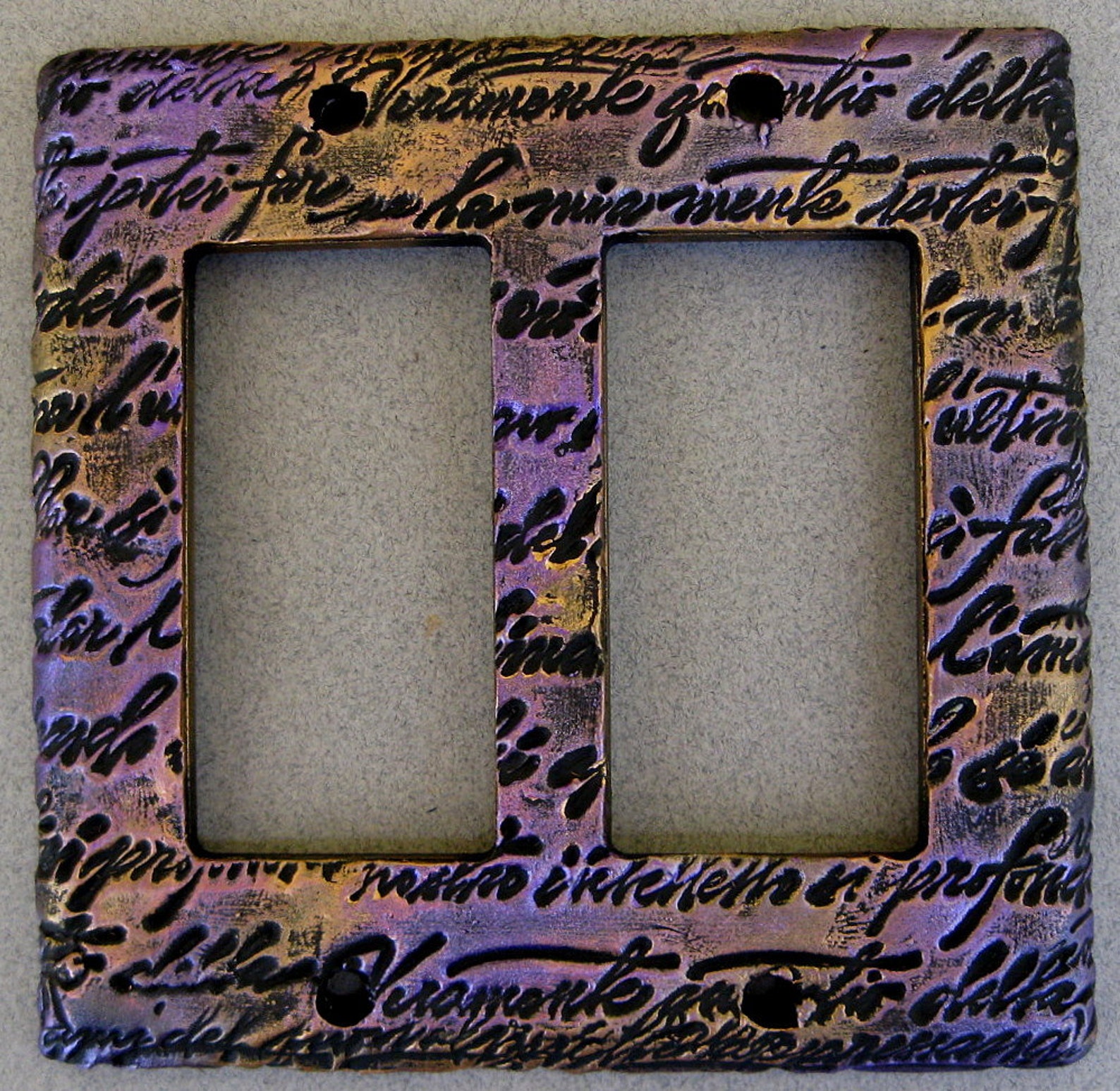 Romantic Script Double Rocker Switchplate Lightplate - Etsy