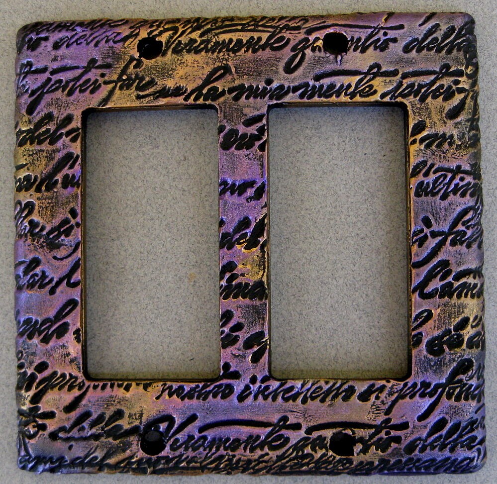 Romantic Script Double Rocker Switchplate Lightplate - Etsy