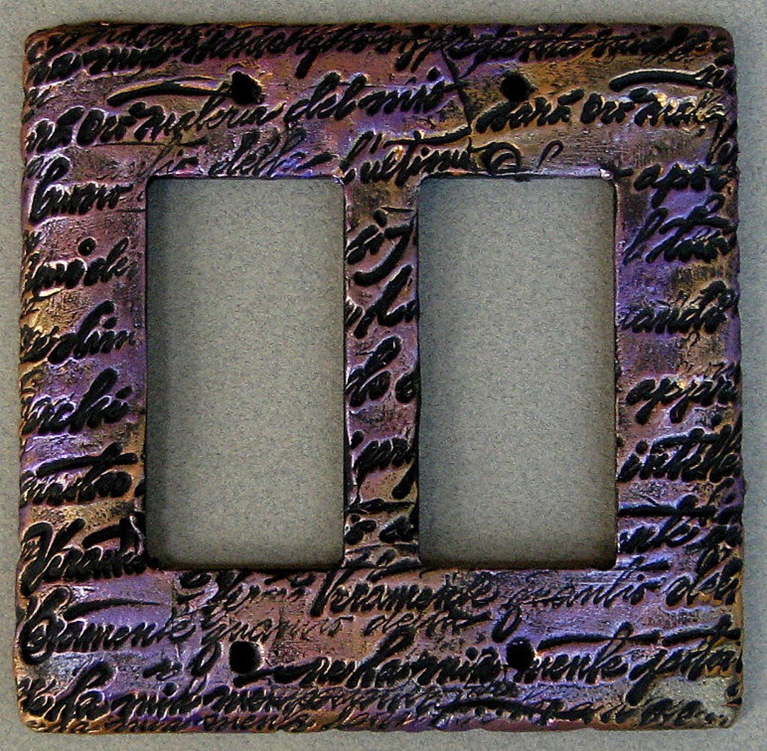 Romantic Script Double Rocker Switchplate Lightplate - Etsy