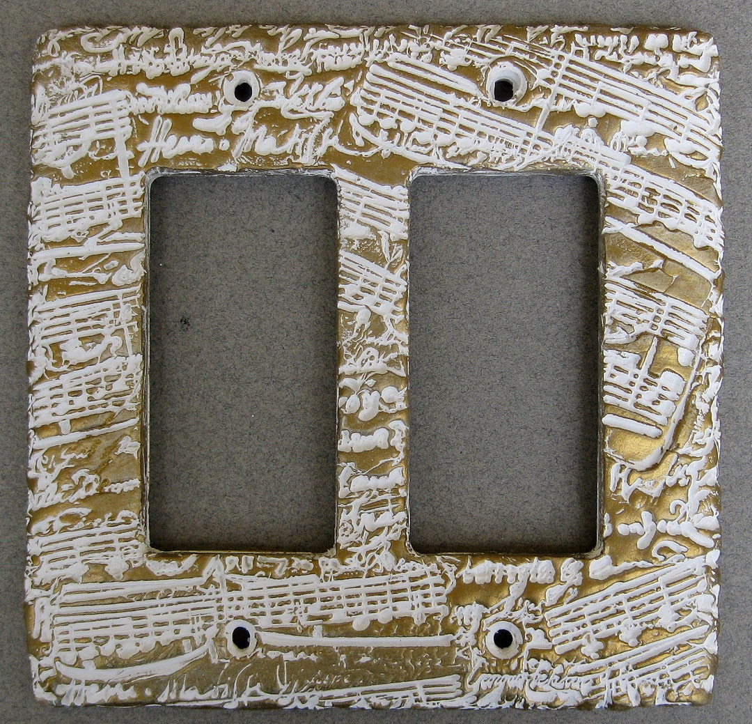 Classic White Antique Style Double Rocker Switchplate Lightplate ...