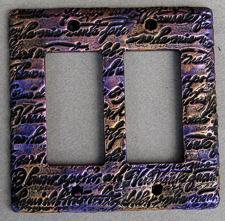 Romantic Script Double Rocker Switchplate Lightplate - Etsy