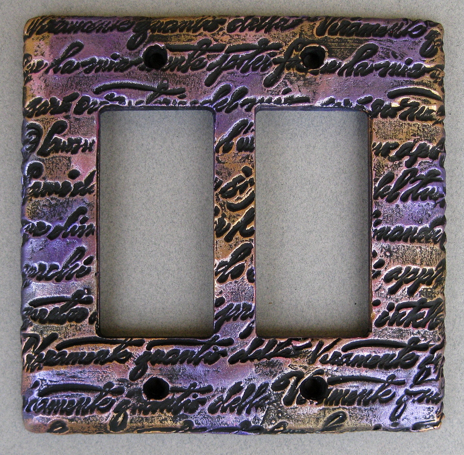 Romantic Script Double Rocker Switchplate Lightplate - Etsy