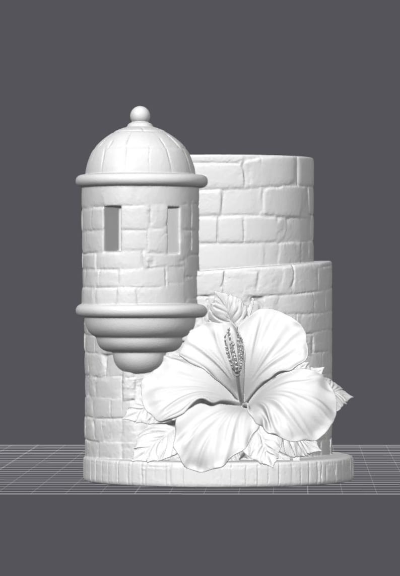 Ma-garita Pencil Holder STL & 3MF | Puerto Rico Garita Del Morro Pen ...