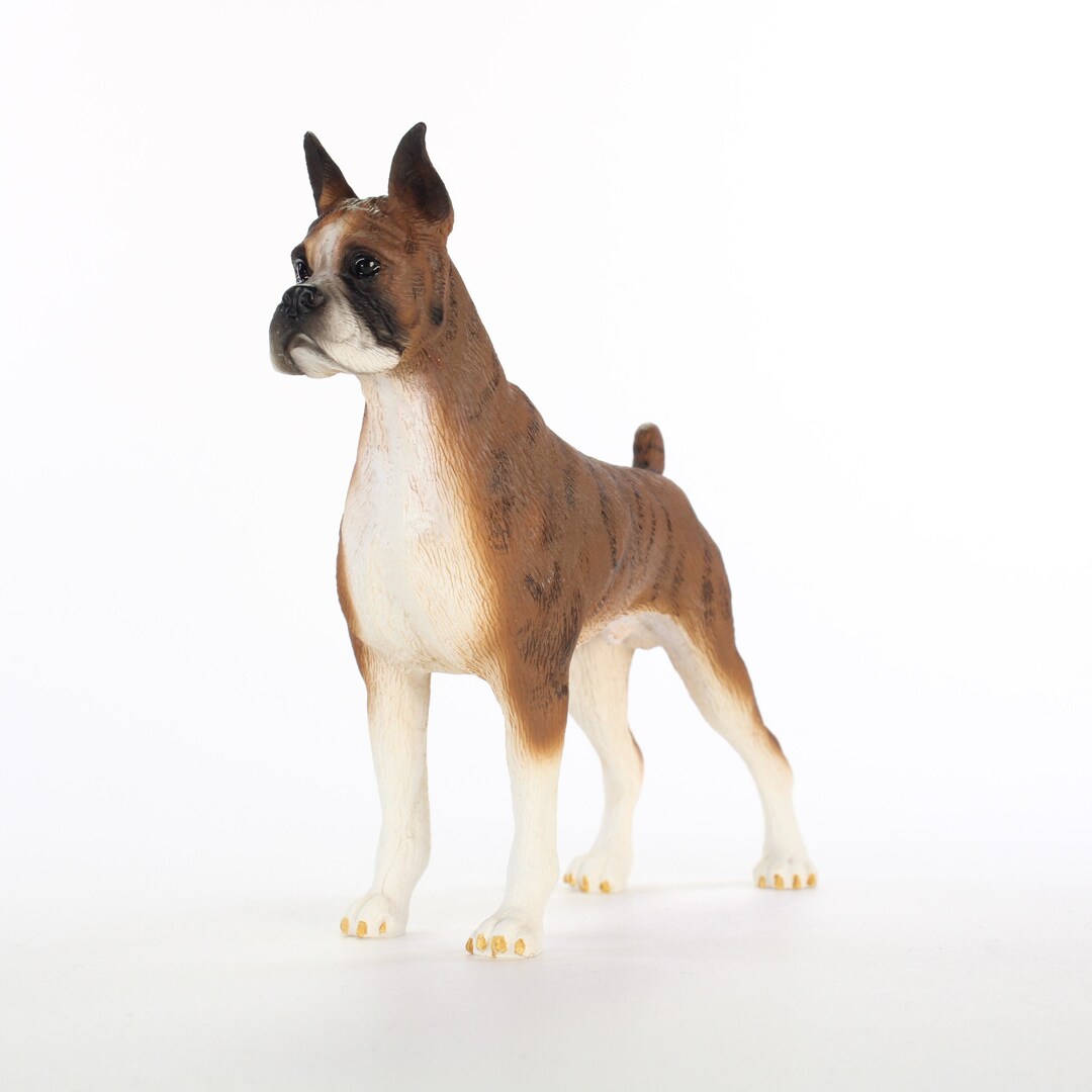 Custom Painted Boxer Dog Figurine - Cropped Ears INCLUDES FREE Dog ...