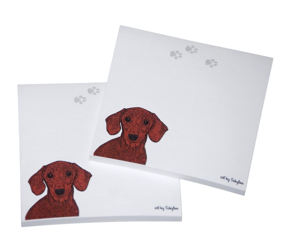 Dachshund Red/brown Post-it® Sticky Notes Notepad – 100 Sheets - Etsy