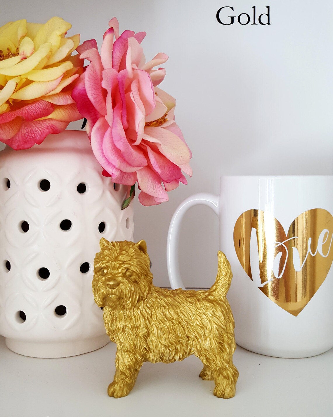 Custom Painted Maltese Dog Figurine INCLUDES FREE GIFT | Etsy