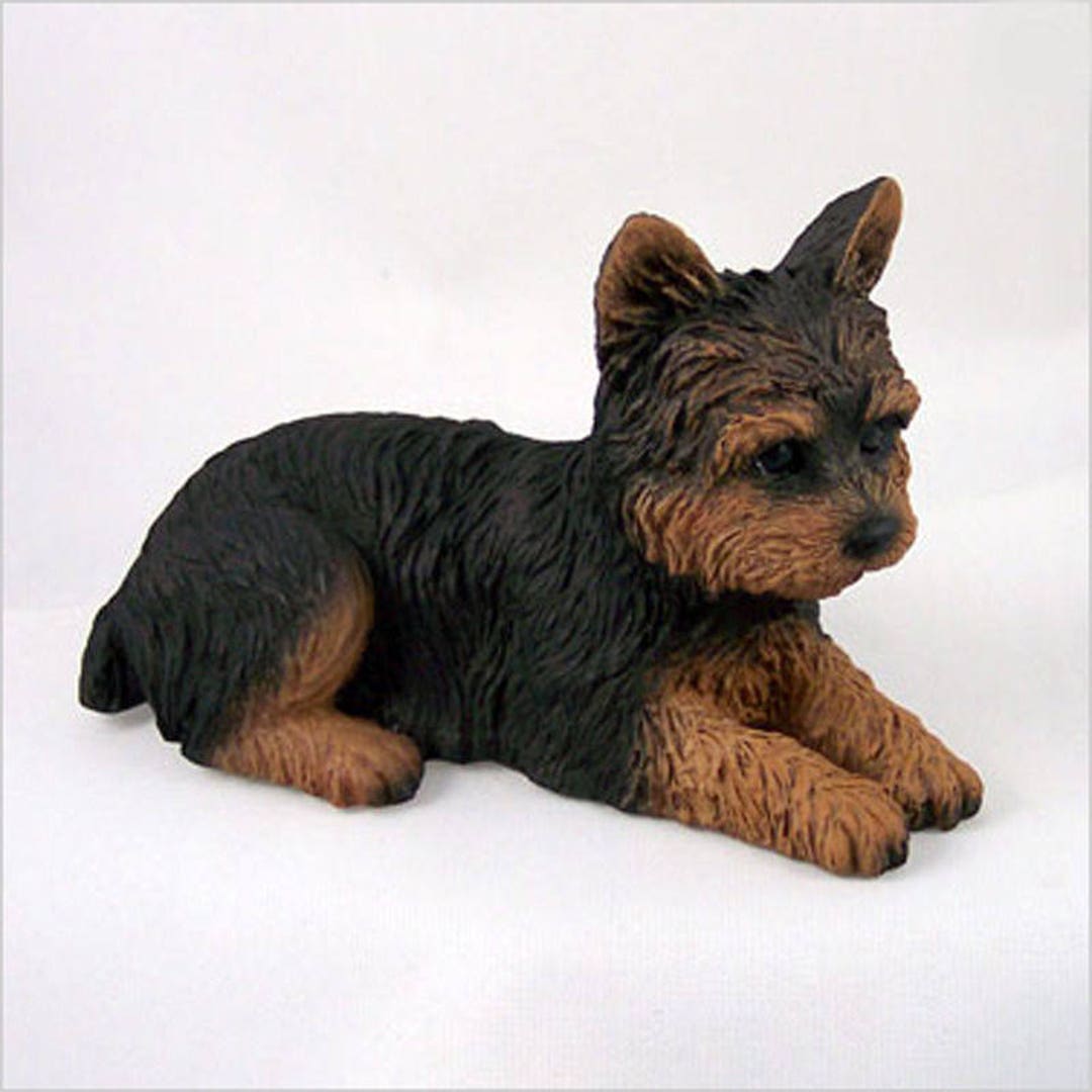 Custom Painted Yorkie Dog Figurine - Puppy Cut - INCLUDES FREE Dog ...