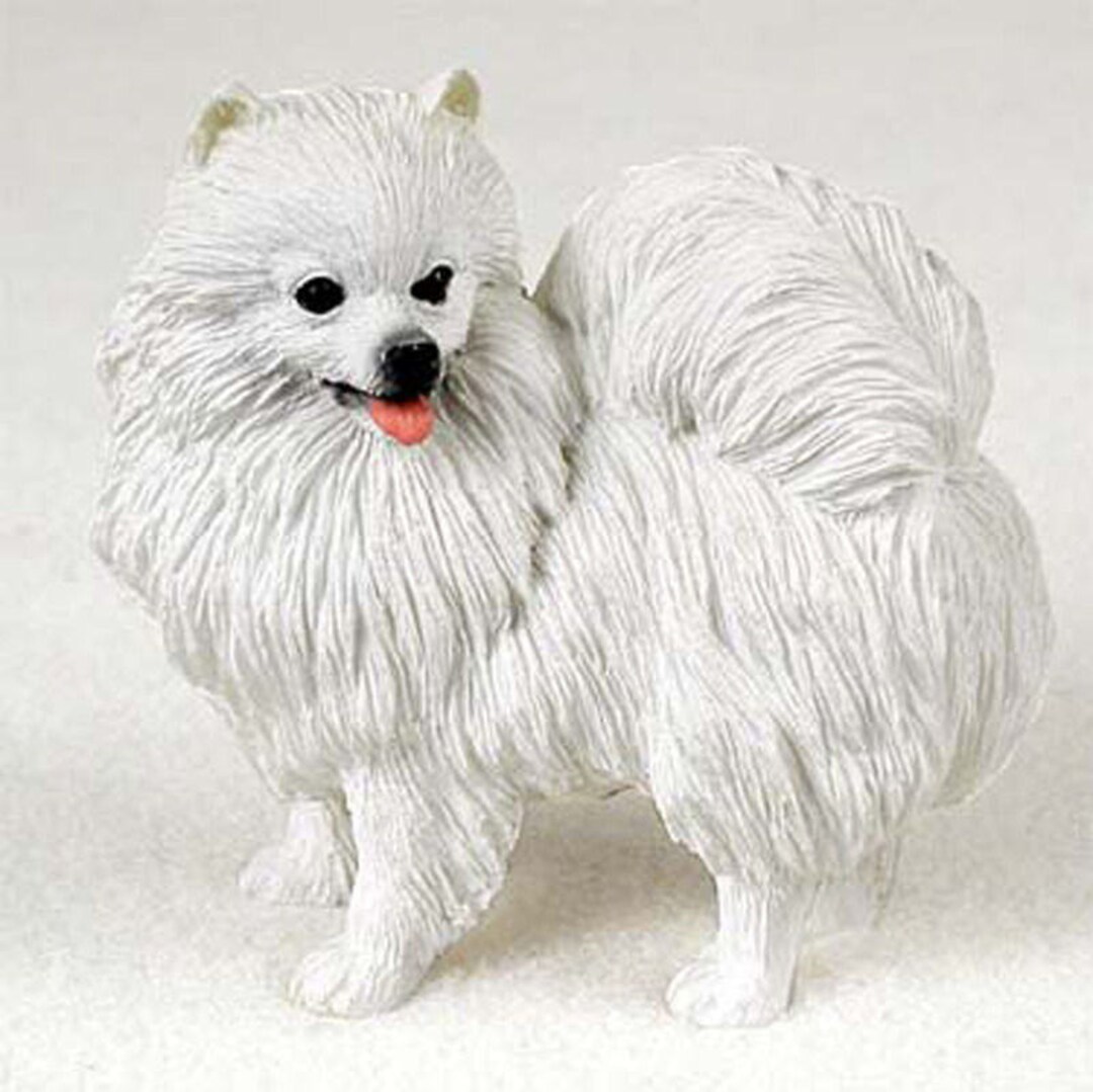 Custom Painted Mini American Eskimo Dog Figurine INCLUDES FREE Dog ...