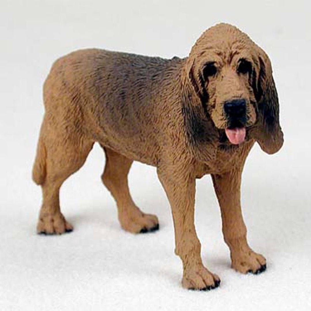 Custom Painted Bloodhound Dog Figurine INCLUDES FREE Dog Lover Necklace ...