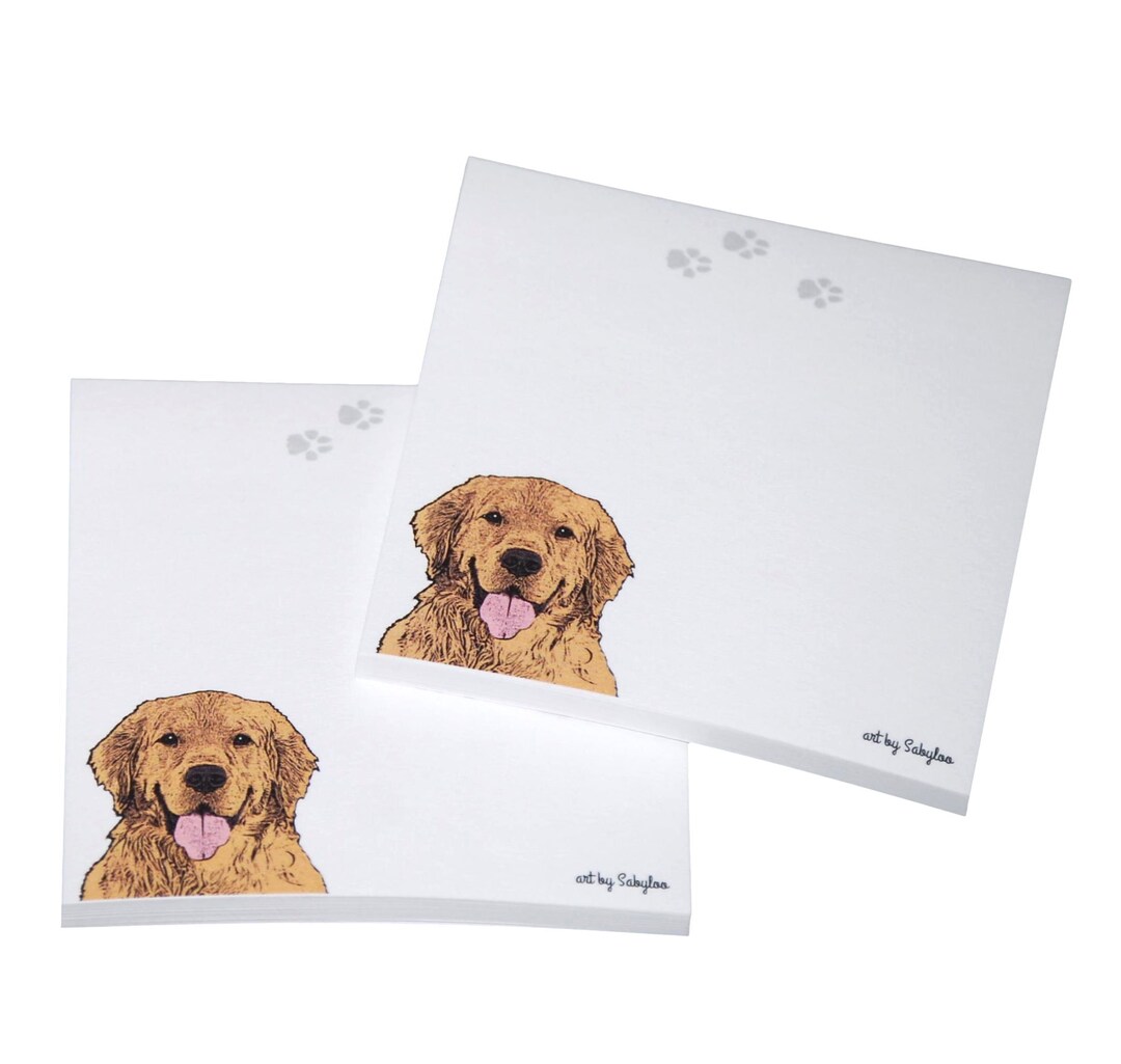 Golden Retriever Post-it® Sticky Notes Notepad – 100 Sheets - Etsy