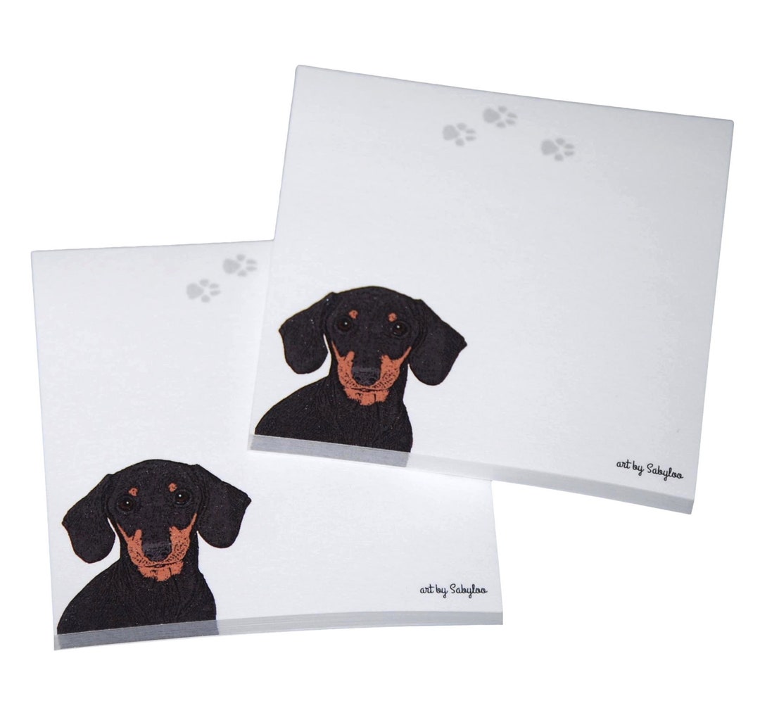 Dachshund Black Post-it® Sticky Notes Notepad – 100 Sheets - Etsy