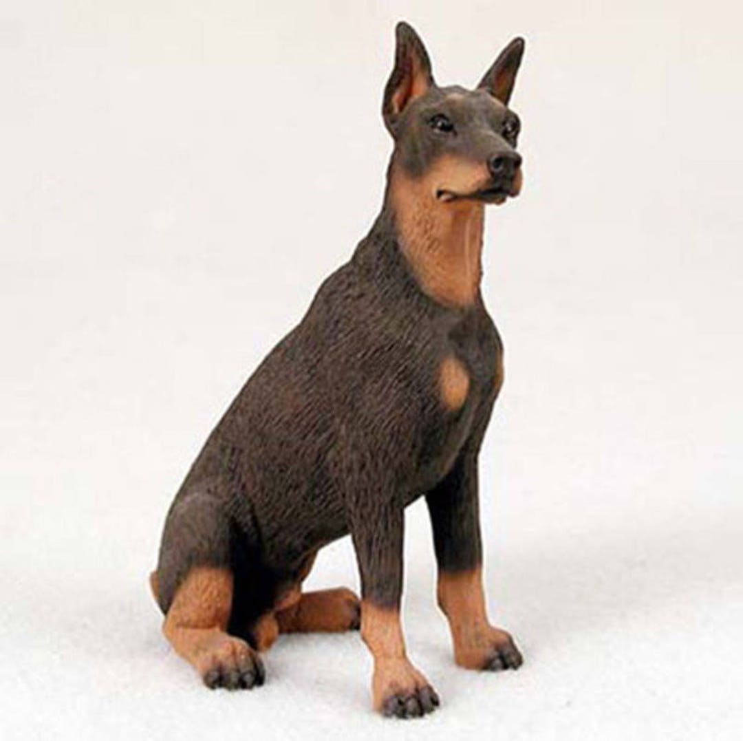 Custom Painted Doberman Pinscher Dog Figurine INCLUDES FREE GIFT ...
