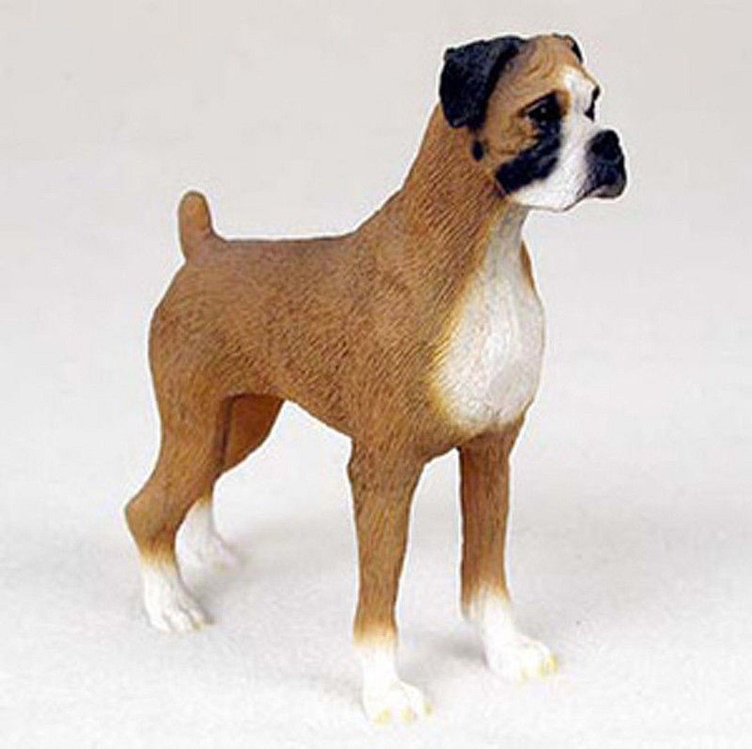 Custom Painted Boxer Dog Figurine Natural Ears INCLUDES FREE GIFT ...
