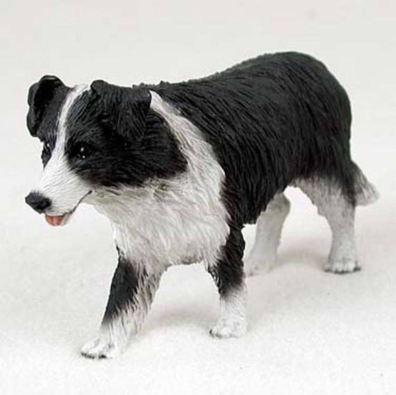 Custom Painted Border Collie Dog Figurine | Etsy