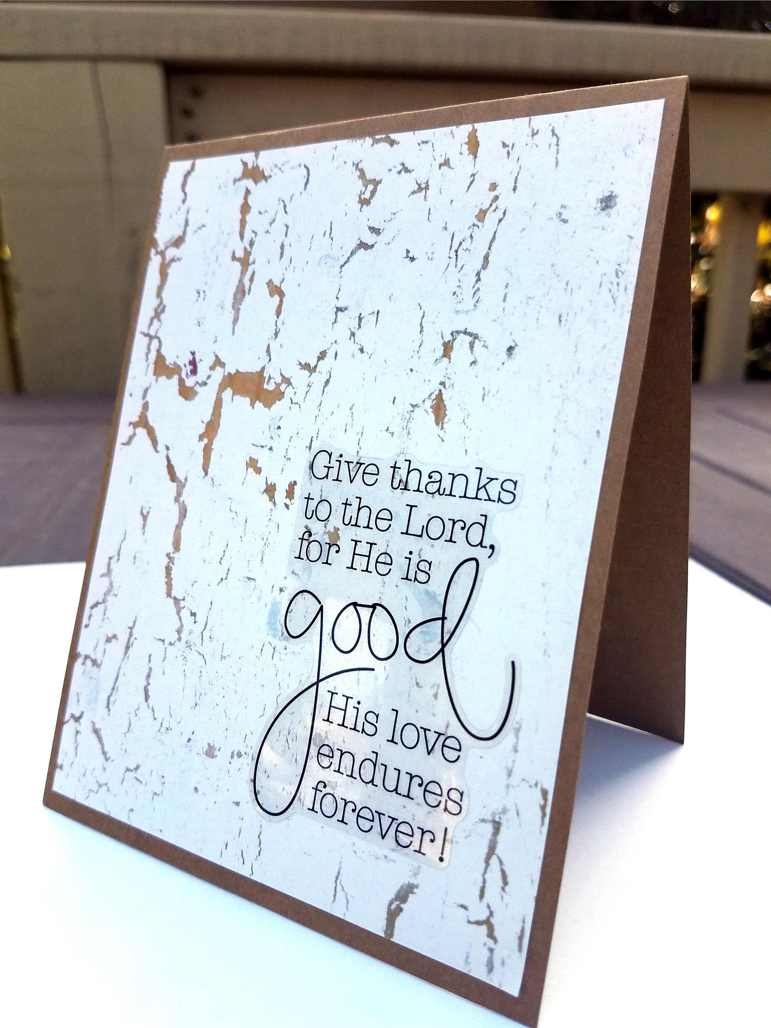 Encouragement Card, Thinking of You Card, Give Thanks to the Lord Card ...