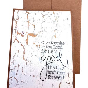 Encouragement Card, Thinking of You Card, Give Thanks to the Lord Card ...