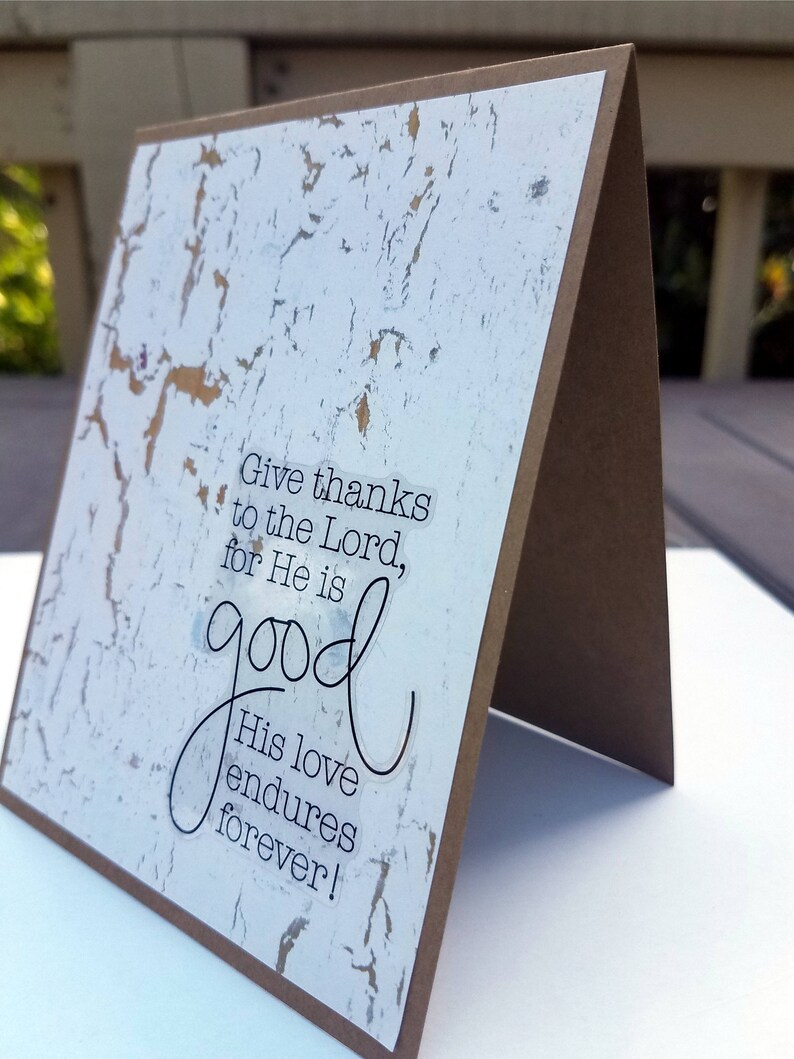 Encouragement Card, Thinking of You Card, Give Thanks to the Lord Card ...