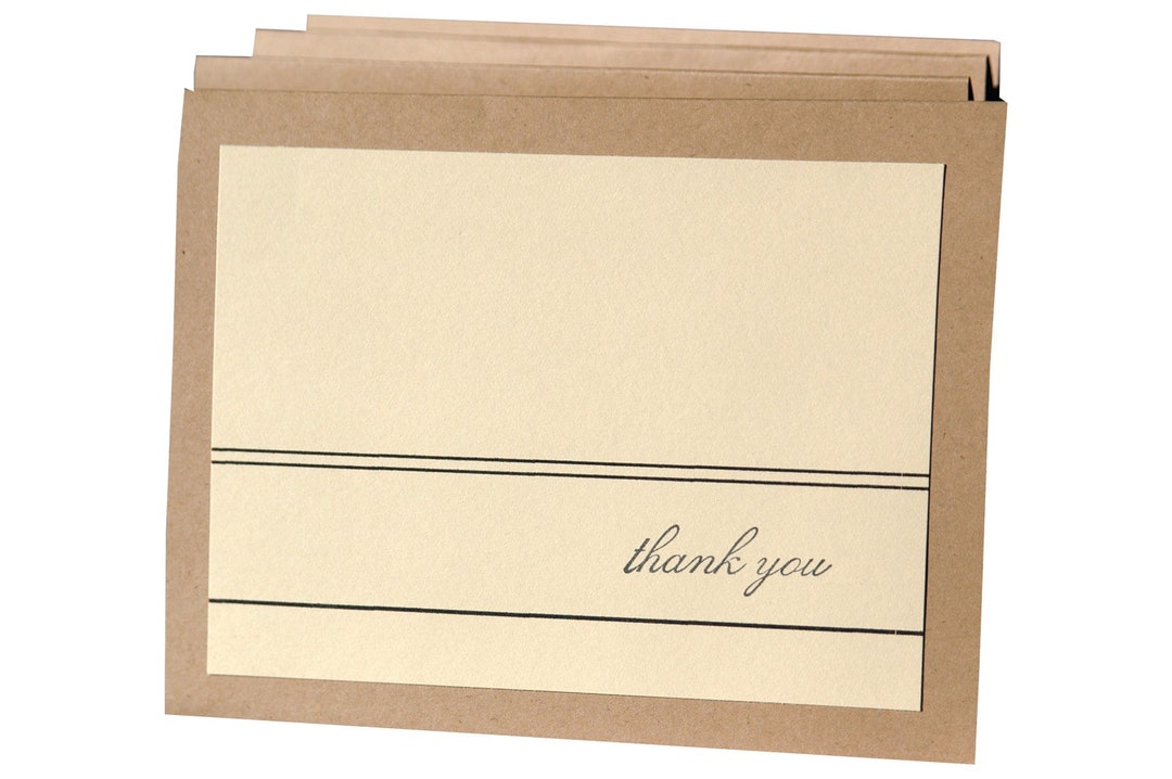 Thank You Cards for Men, Masculine Thank You Cards, Simple Thank You ...