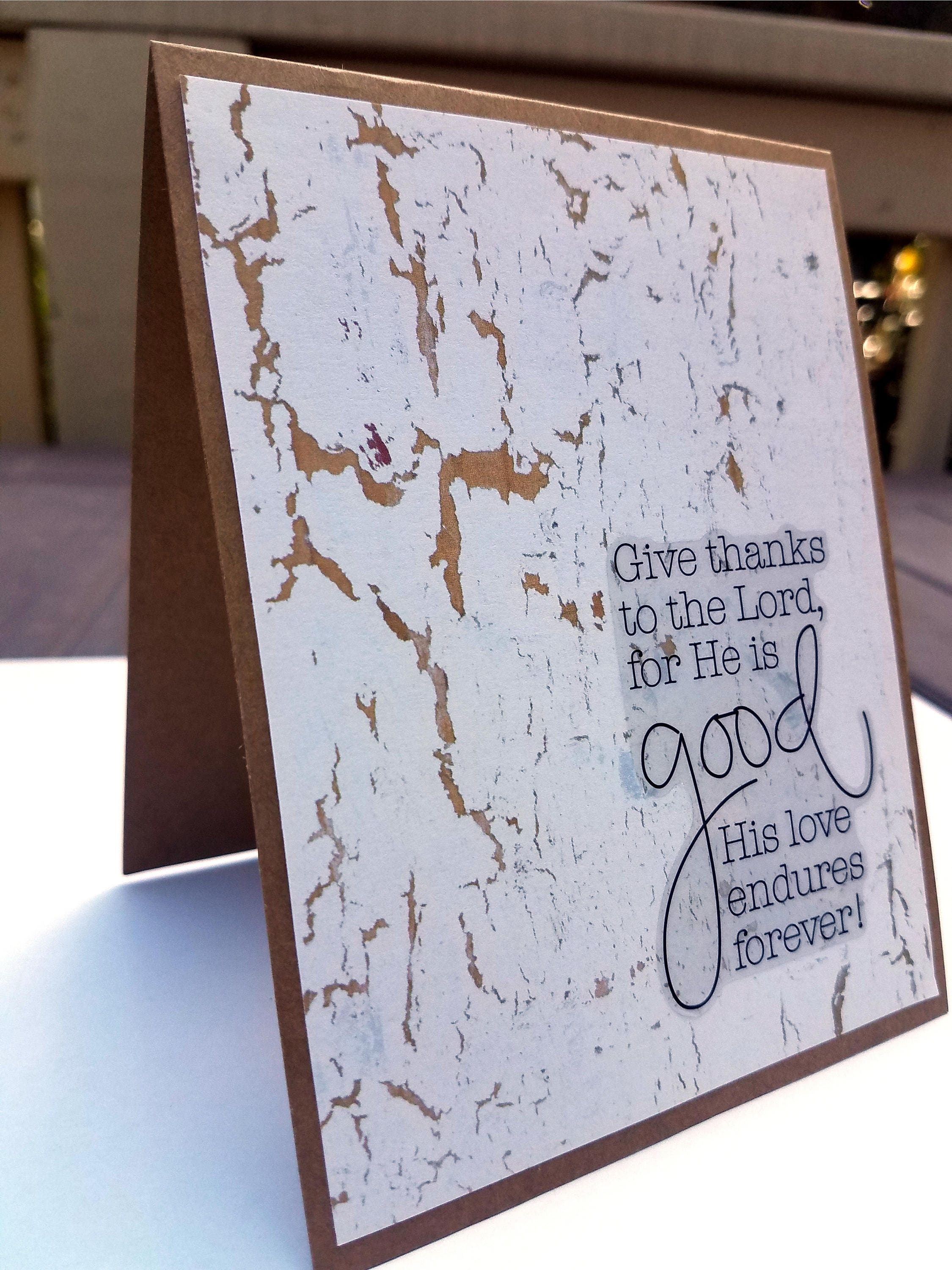 Encouragement Card, Thinking of You Card, Give Thanks to the Lord Card ...