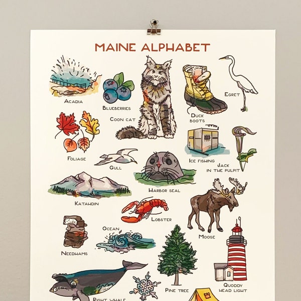 Maine Print - Etsy