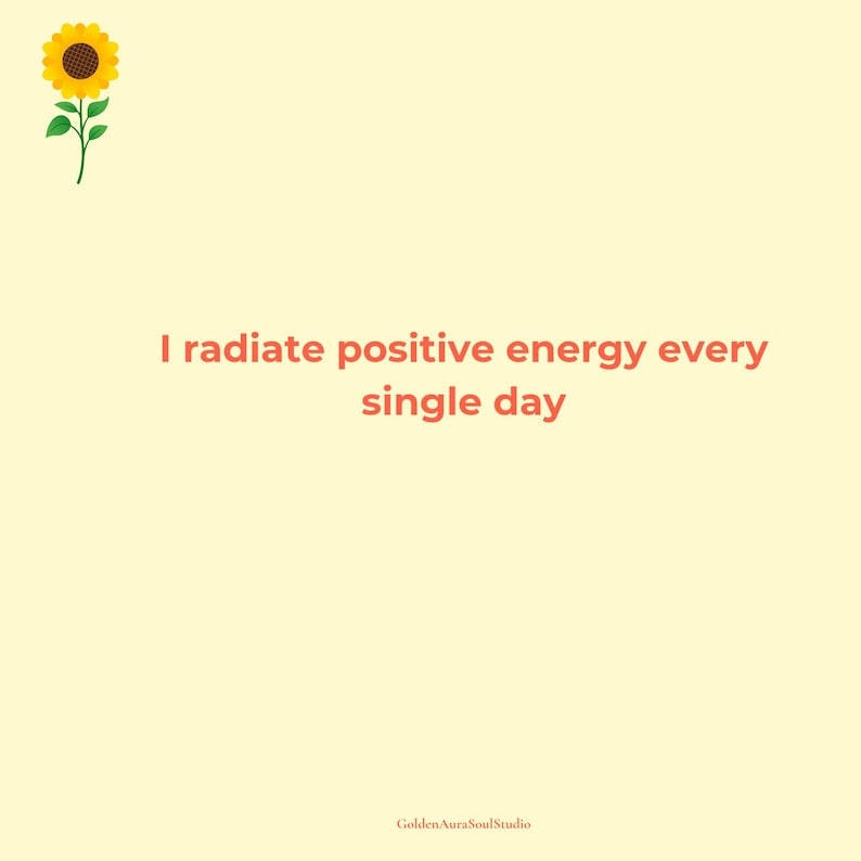 Positivity Affirmation Cards, Positive Mindset, Daily Good Vibes ...