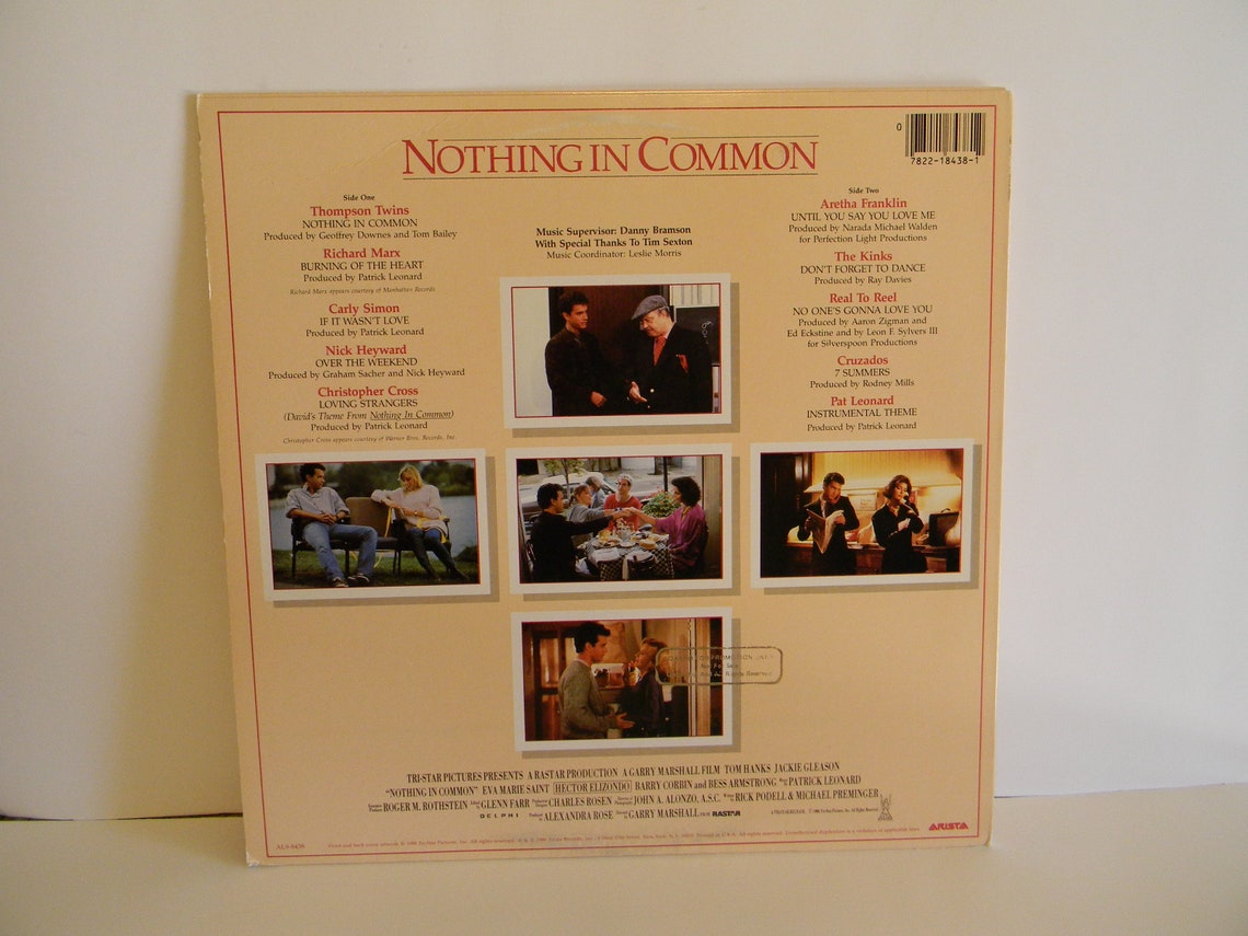 1986 Nothing in Common Soundtrack LP Vintage Album - Etsy