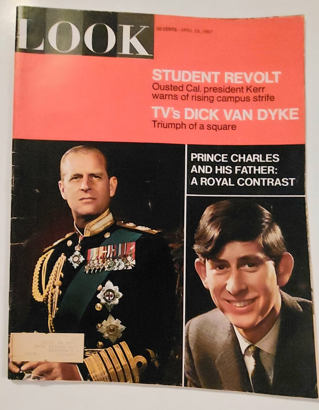 April 18, 1967 Look Magazine, Prince Charles and His Father, Vintage ...