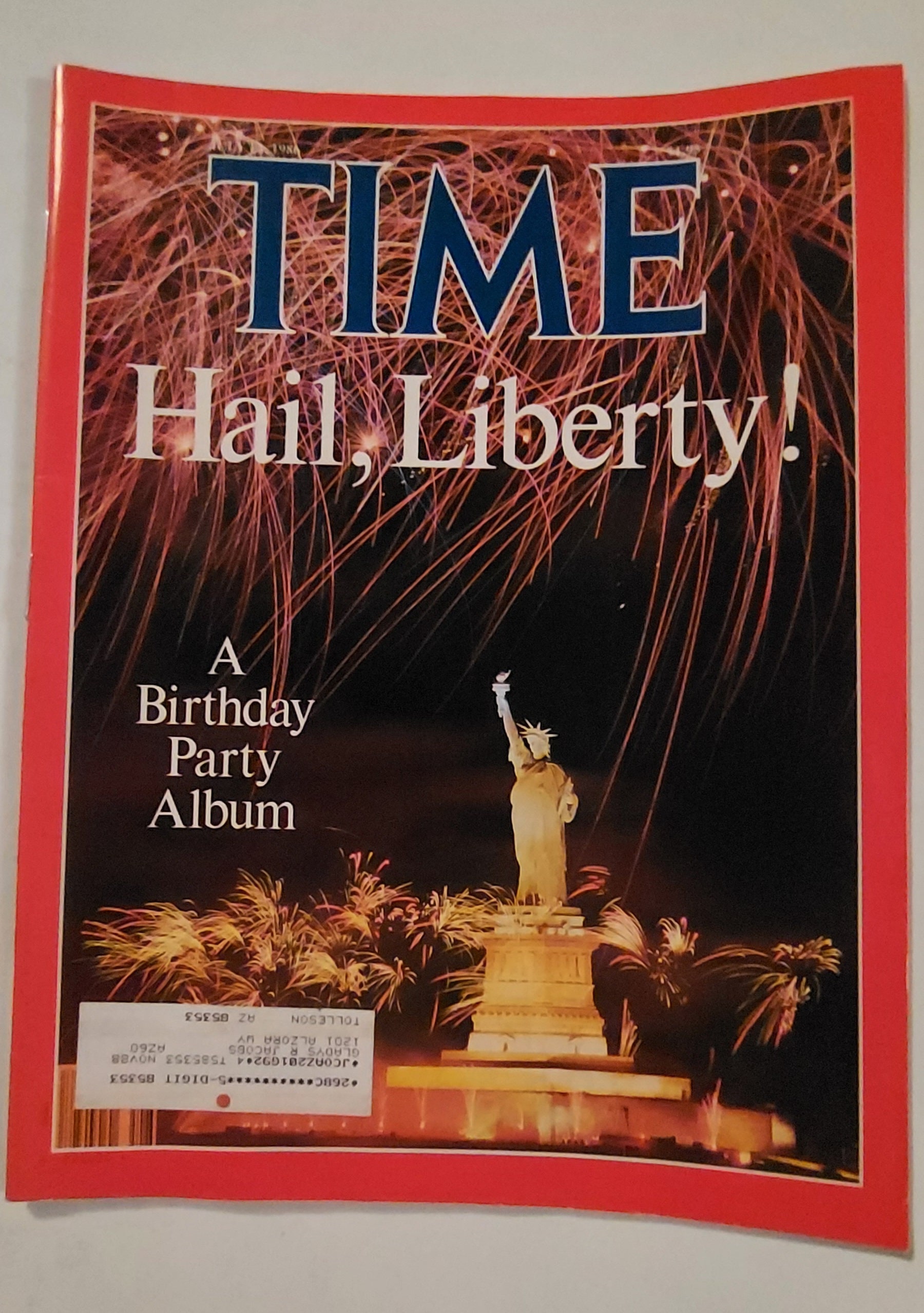 1986 Time Magazine Hail Liberty Vintage Magazine - Etsy