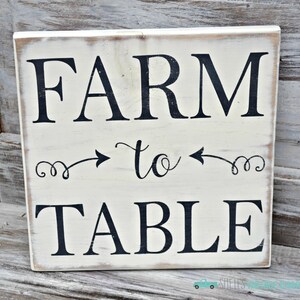 Farm to Table Farm to Table Wooden Sign Farmhouse Style - Etsy