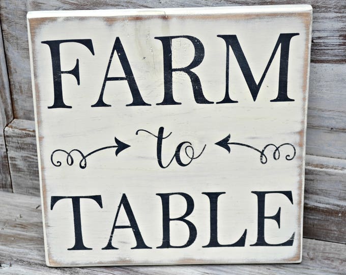 Farm to Table Farm to Table Wooden Sign Farmhouse Style - Etsy
