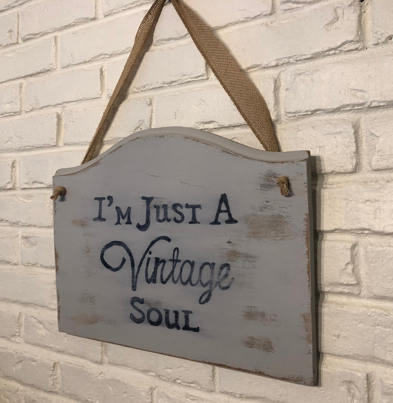 Distressed Vintage Sign/upcycled/wall Décor/salvaged Wood/hand-painted ...