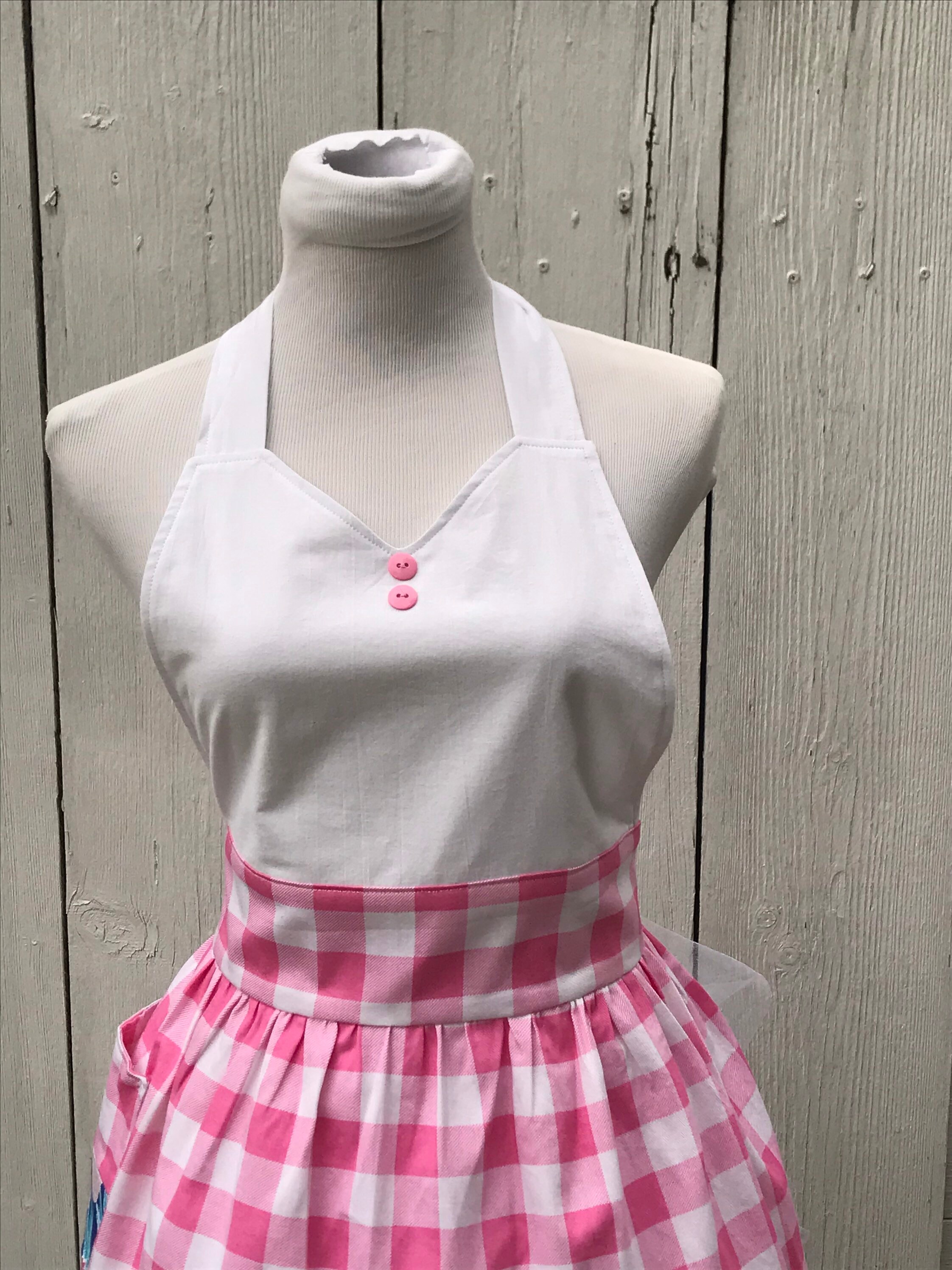 Sweet a Pink Apron Cooking Apron Ready to Ship Pink Plaid | Etsy