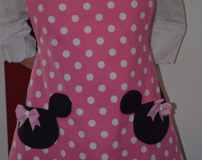 Pink Minnie Mouse Apron Inspired by Our Love of Minnie - Etsy