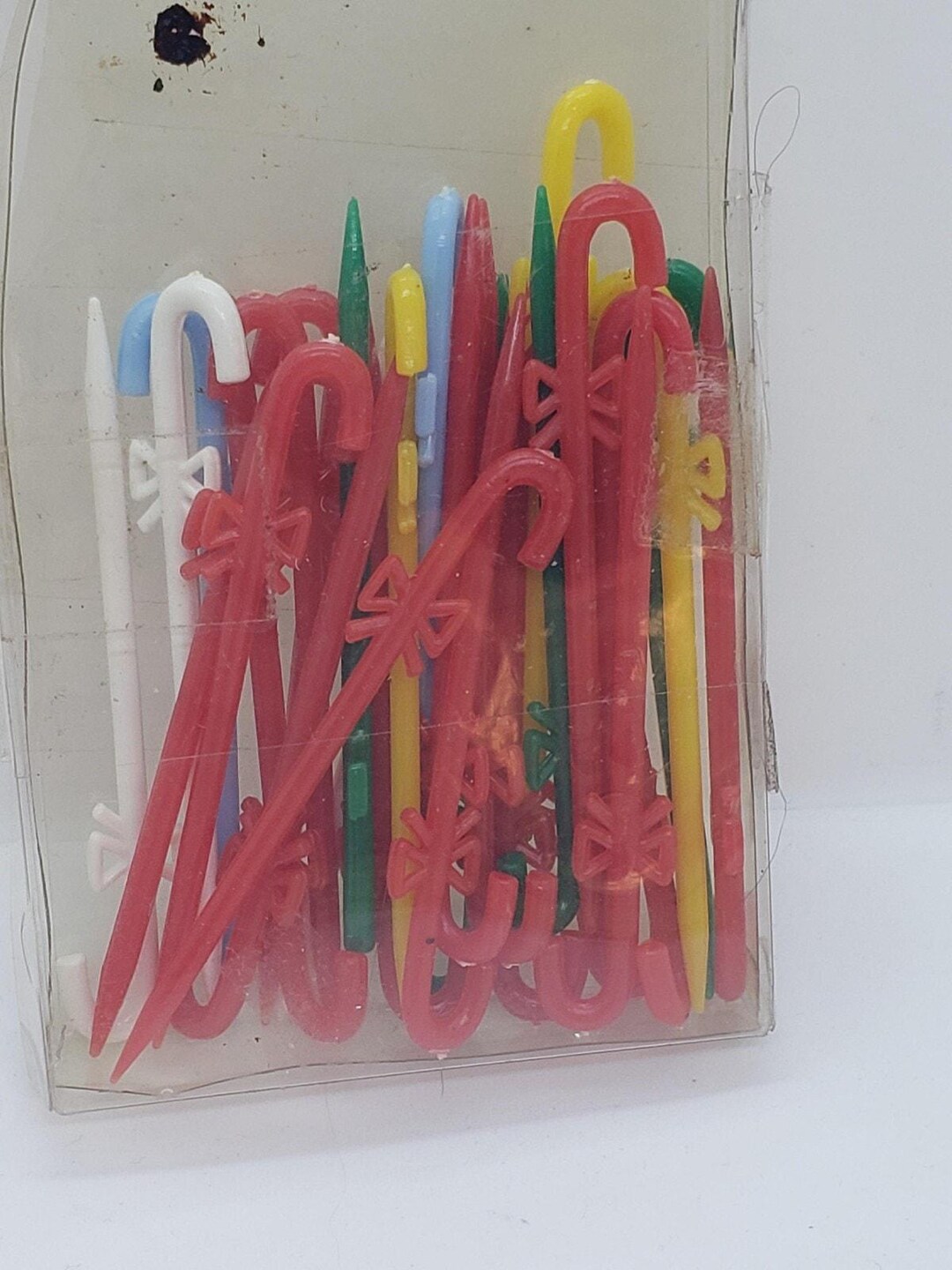 Candy Cane Plastic Cocktail Picks Set, Christmas Appetizer Toothpicks ...