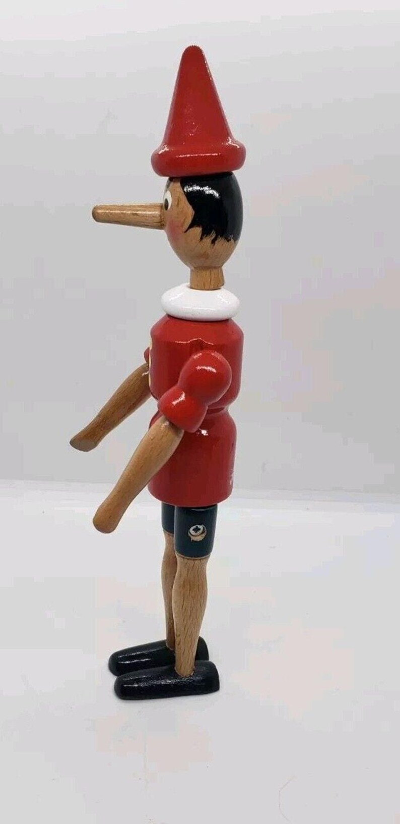 NEW Pinocchio Wooden Doll Figurine Statue Stands Sits Arms Head Legs ...