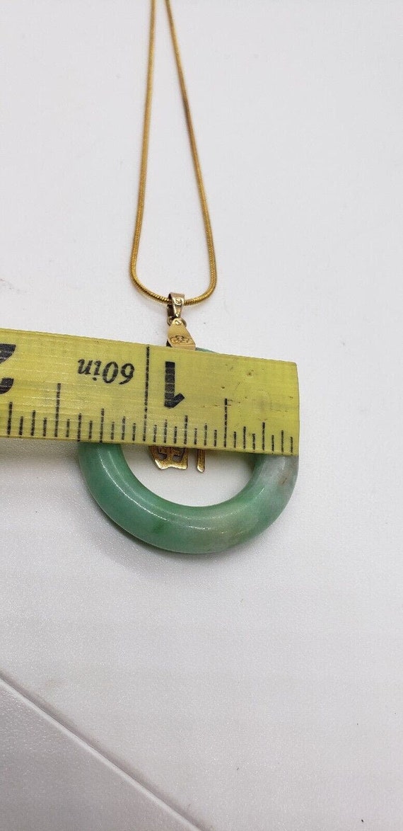 Jade Blessing Chinese Fu Symbol Circle Pendant Neckla… - Gem