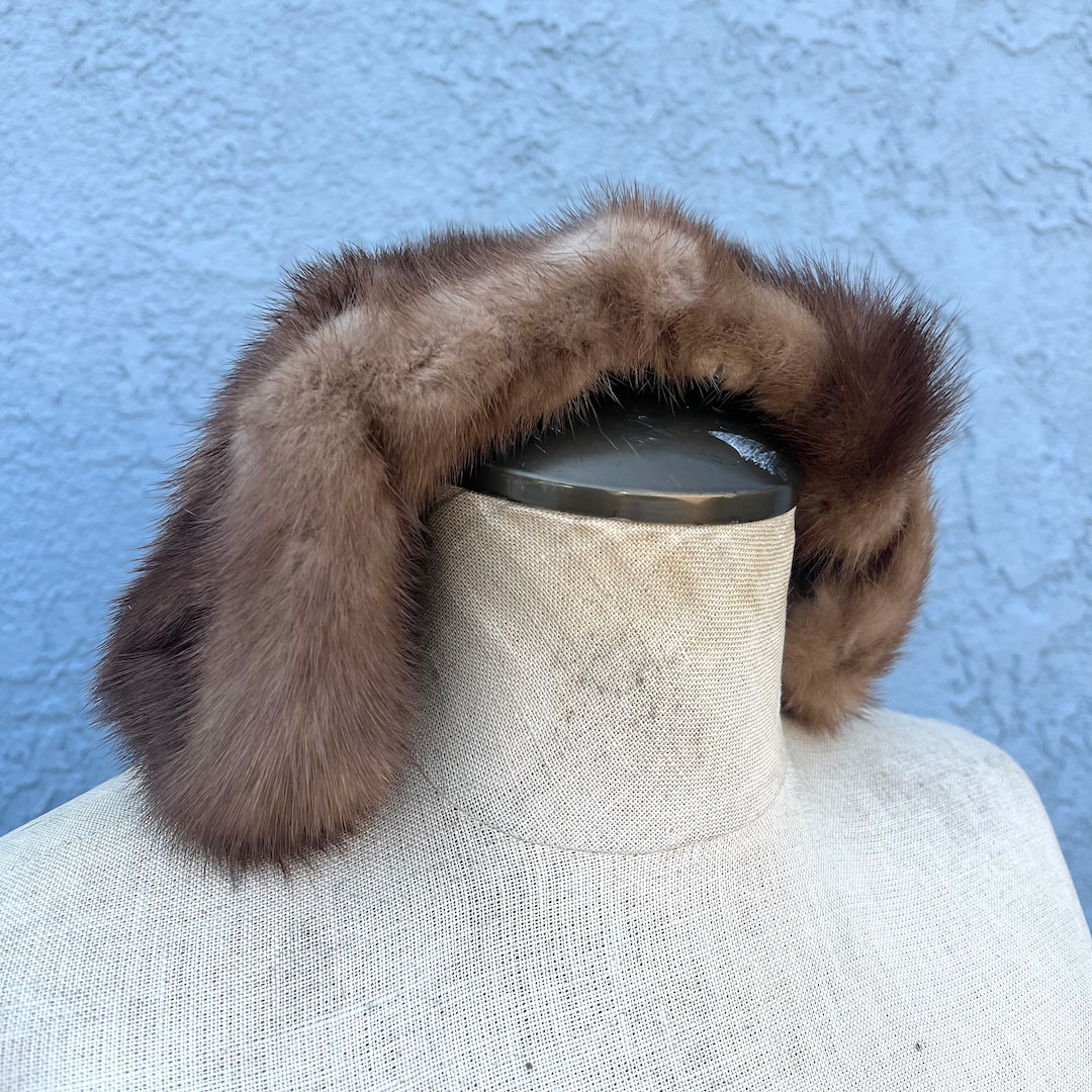 Vintage Mink Fur Headband Mid Century Head Piece Womens Hat - Etsy