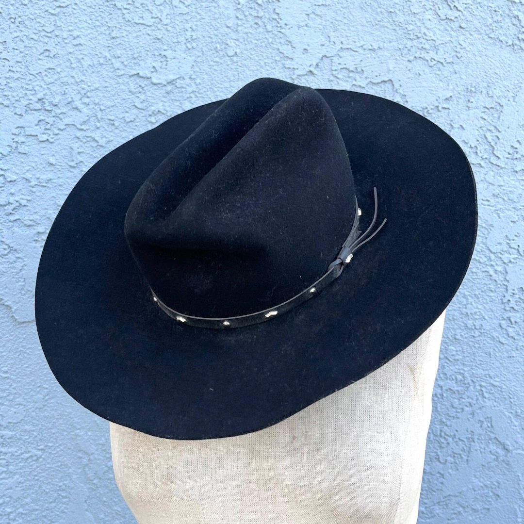 Vintage Stetson Stallion Cowboy Hat XX Wool Felt W/ Concho Southwestern ...