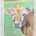 Farmhouse Cow Painting, French Country Hand Painted Decor, Painted ...