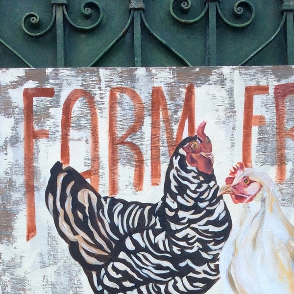 Hand Painted Chicken - Etsy
