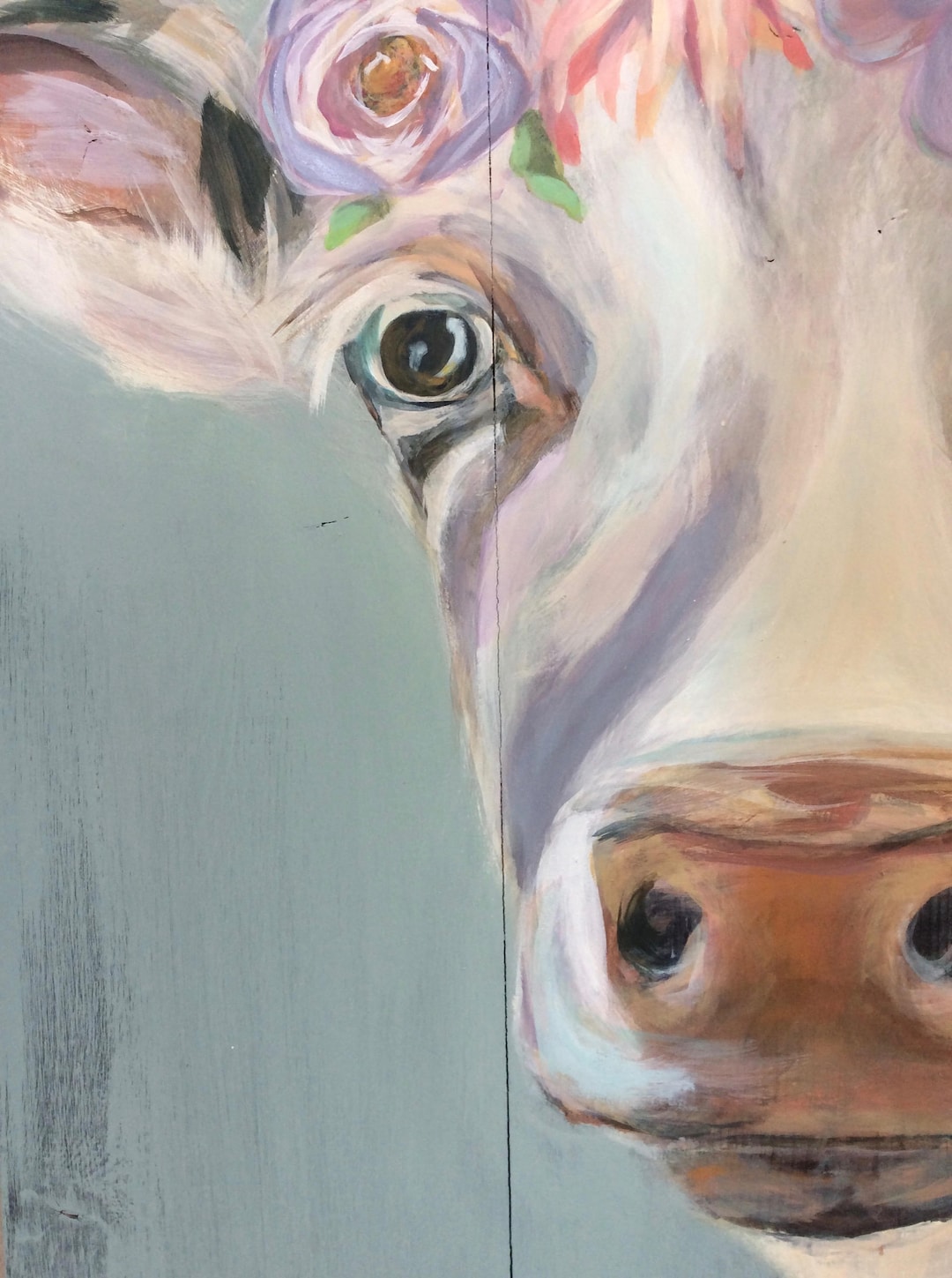 French Country Hand Painted Ayrshire Cow Farmhouse Wall Decor ...