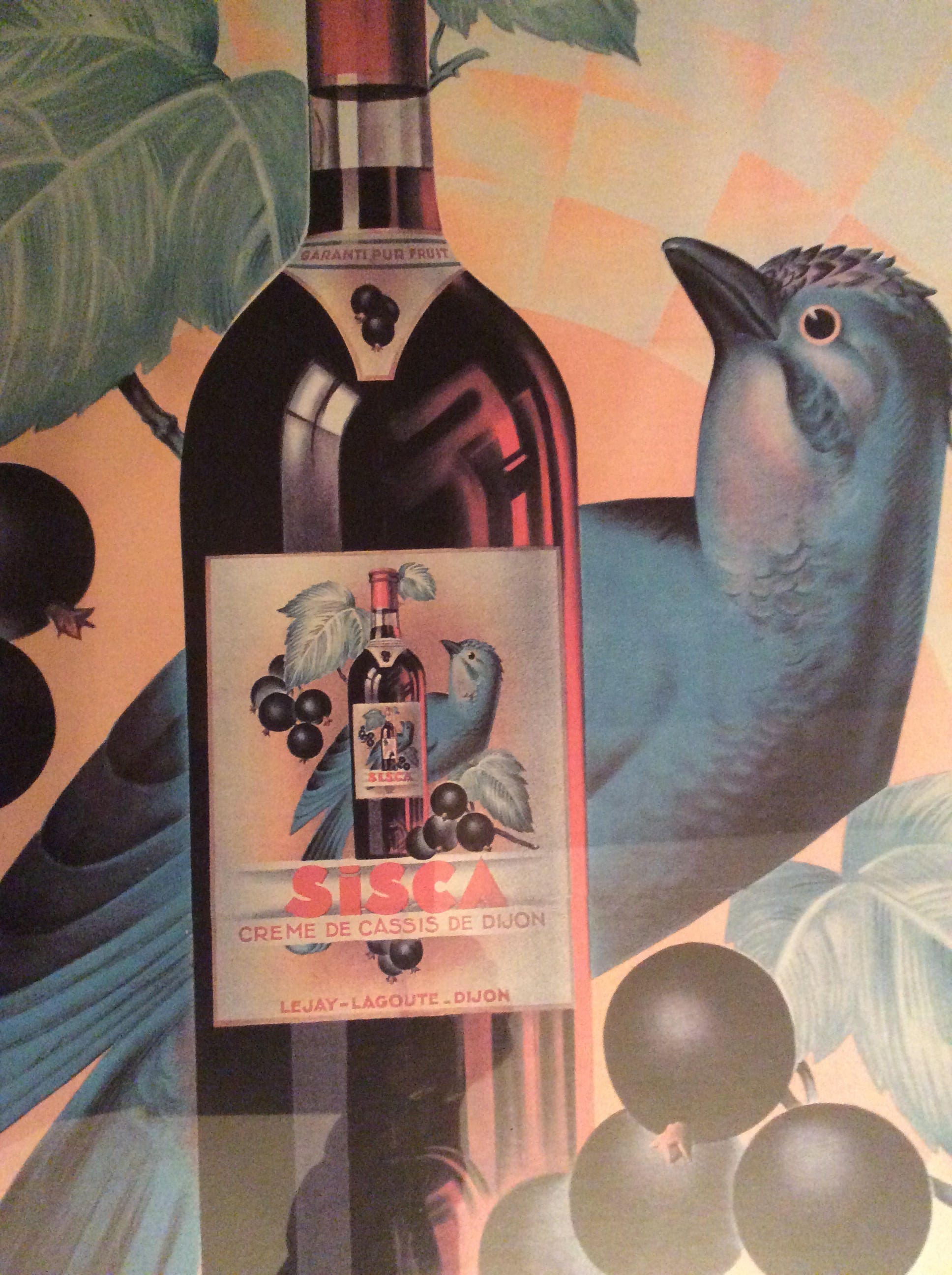 Vintage French Country Wine Advertisement Print, French Typography ...
